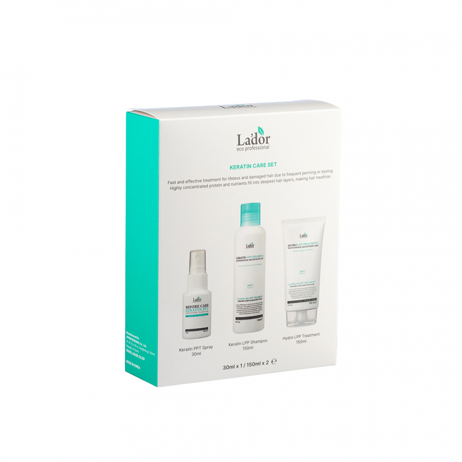 Купить Набор для волос: Lador Keratin Care Set: Hydro LPP Treatment, Keratin LPP Shampoo, Before ...